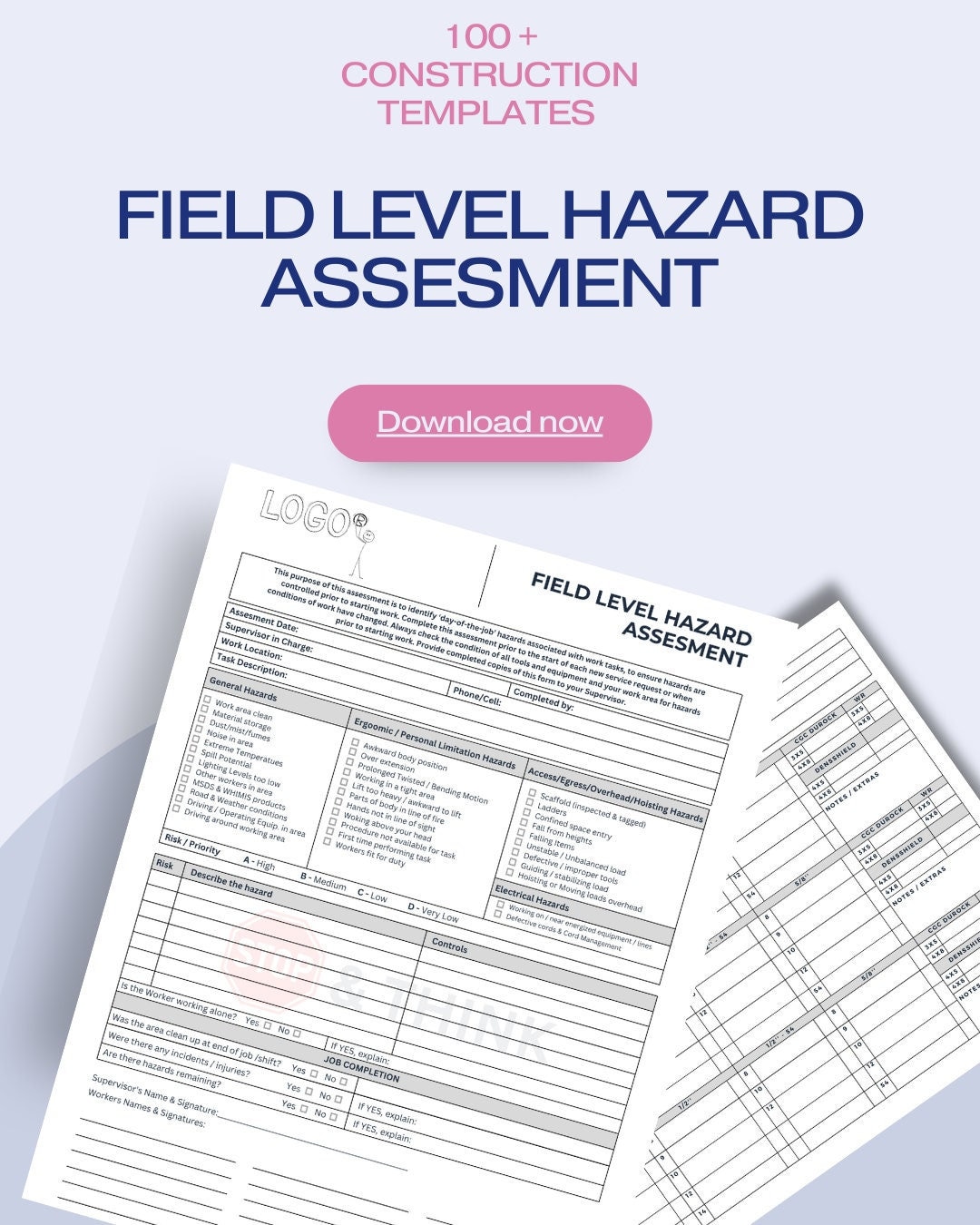 Field Level Hazard Assesment Template - Etsy