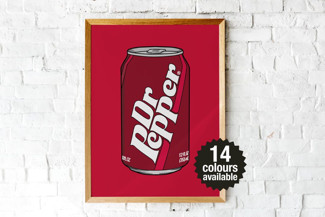 Dr Pepper Can Print: Bright Kitchen Wall Art (200 Gsm A5/A4/A3/A2) - Etsy
