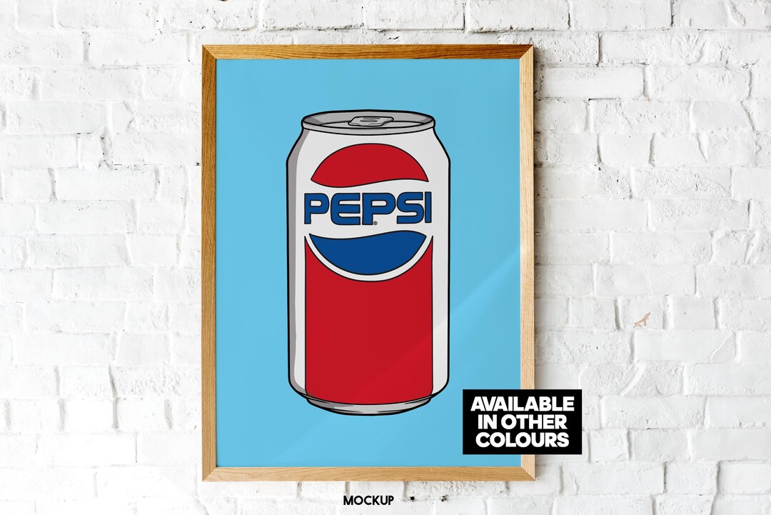Pepsi Can Print: Fun Bright Kitchen Wall Art (200 Gsm) - Etsy