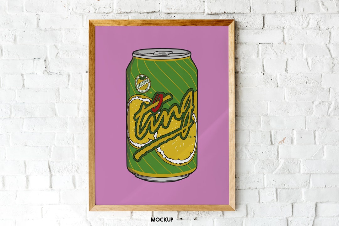 Ting Can Fun Bright Illustration Kitchen Wall Art Poster Heavyweight ...