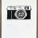 Fuji Camera Handprinted Linocut - Etsy