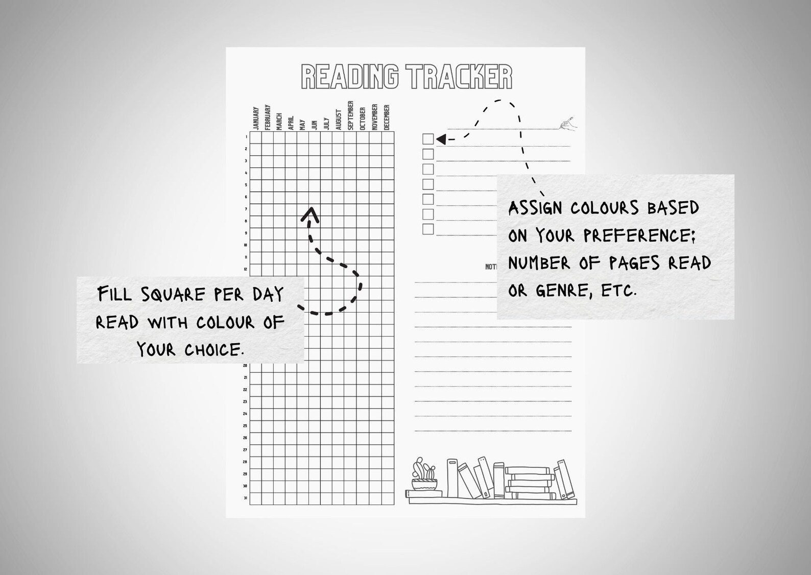 Printable Colouring Reading Tracker - Etsy