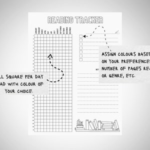 Printable Colouring Reading Tracker - Etsy