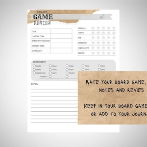 Printable Board Game Tracker - Etsy