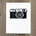Fuji Camera Handprinted Linocut - Etsy