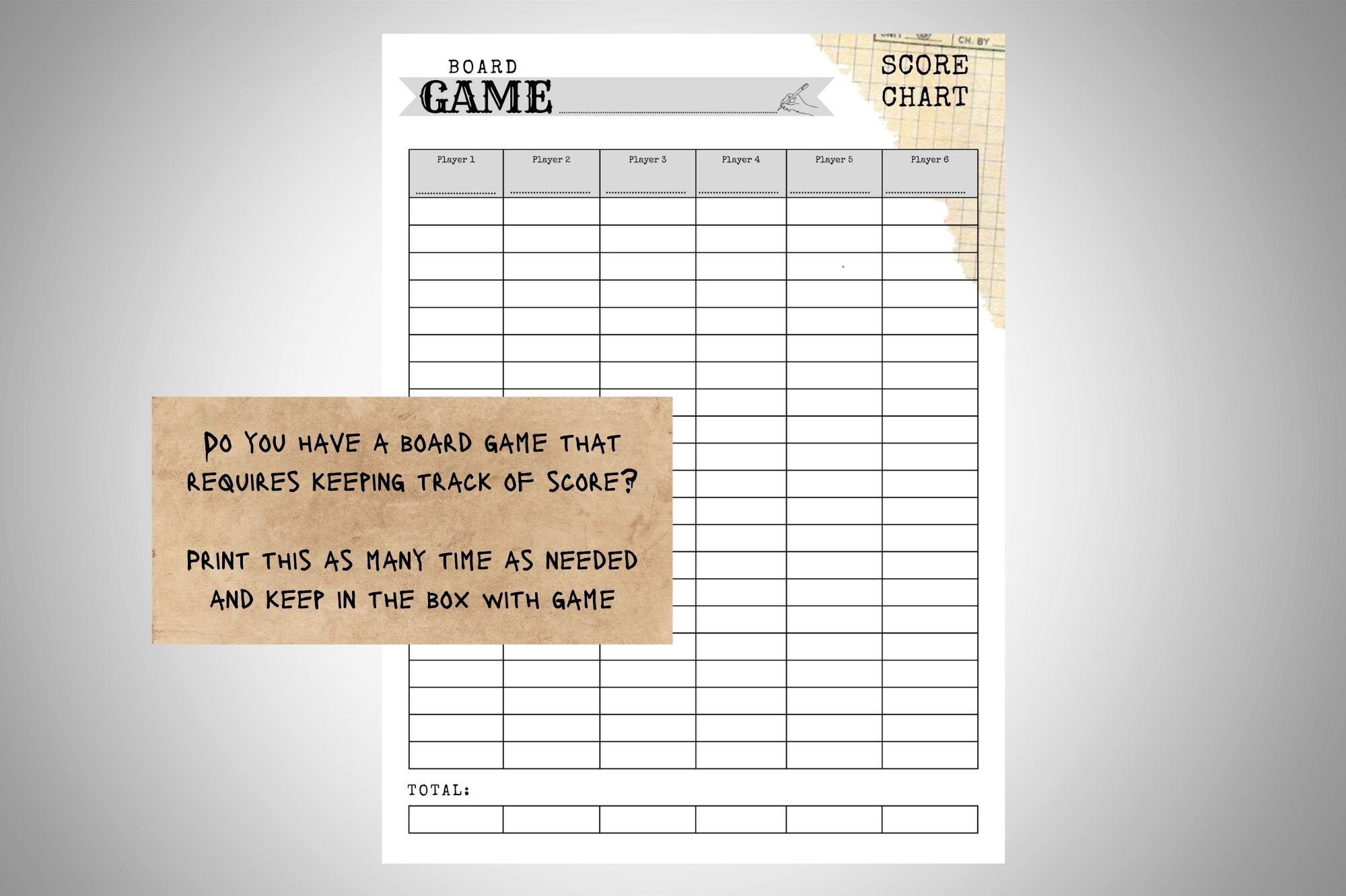 Printable Board Game Tracker - Etsy
