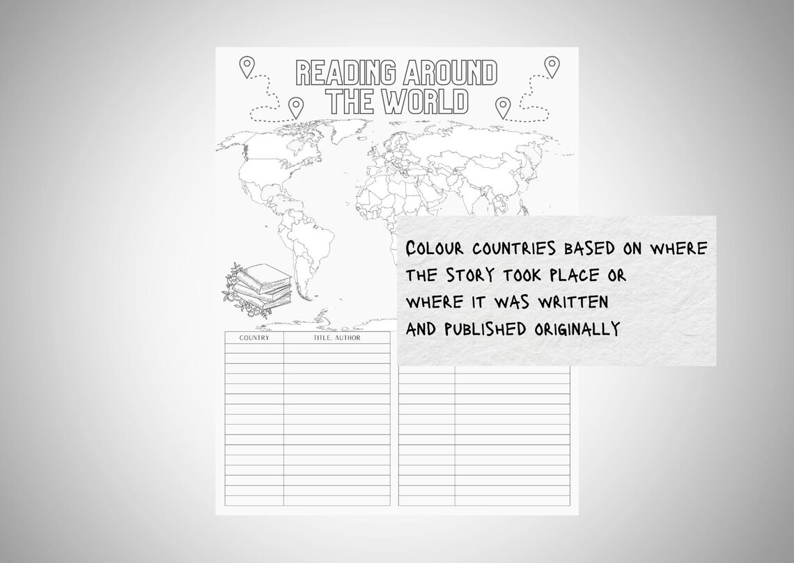 Printable Colouring Reading Tracker - Etsy