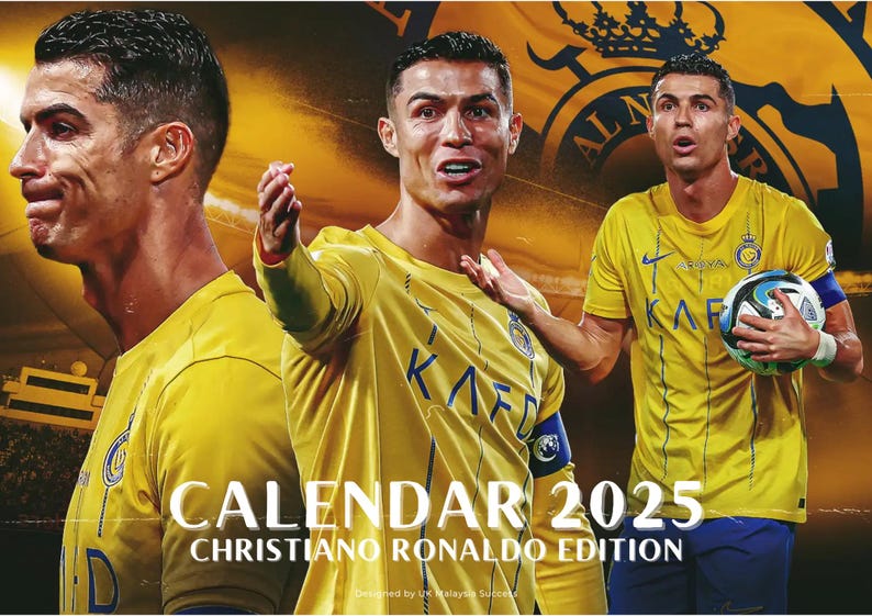 Christiano Ronaldo Calendar 2025 - Etsy