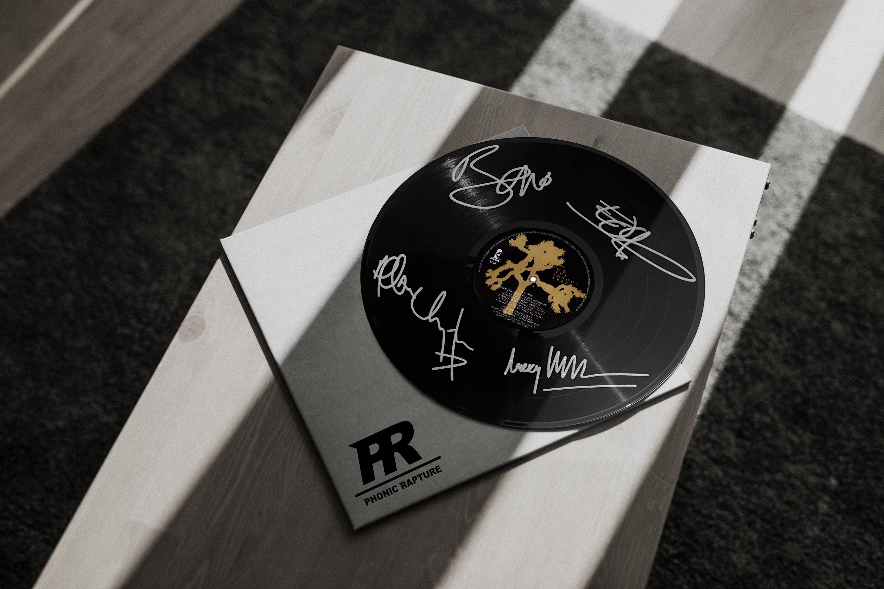 U2 the Joshua Tree Signed LP Record Signed Vinyl Record 12 Autographed ...