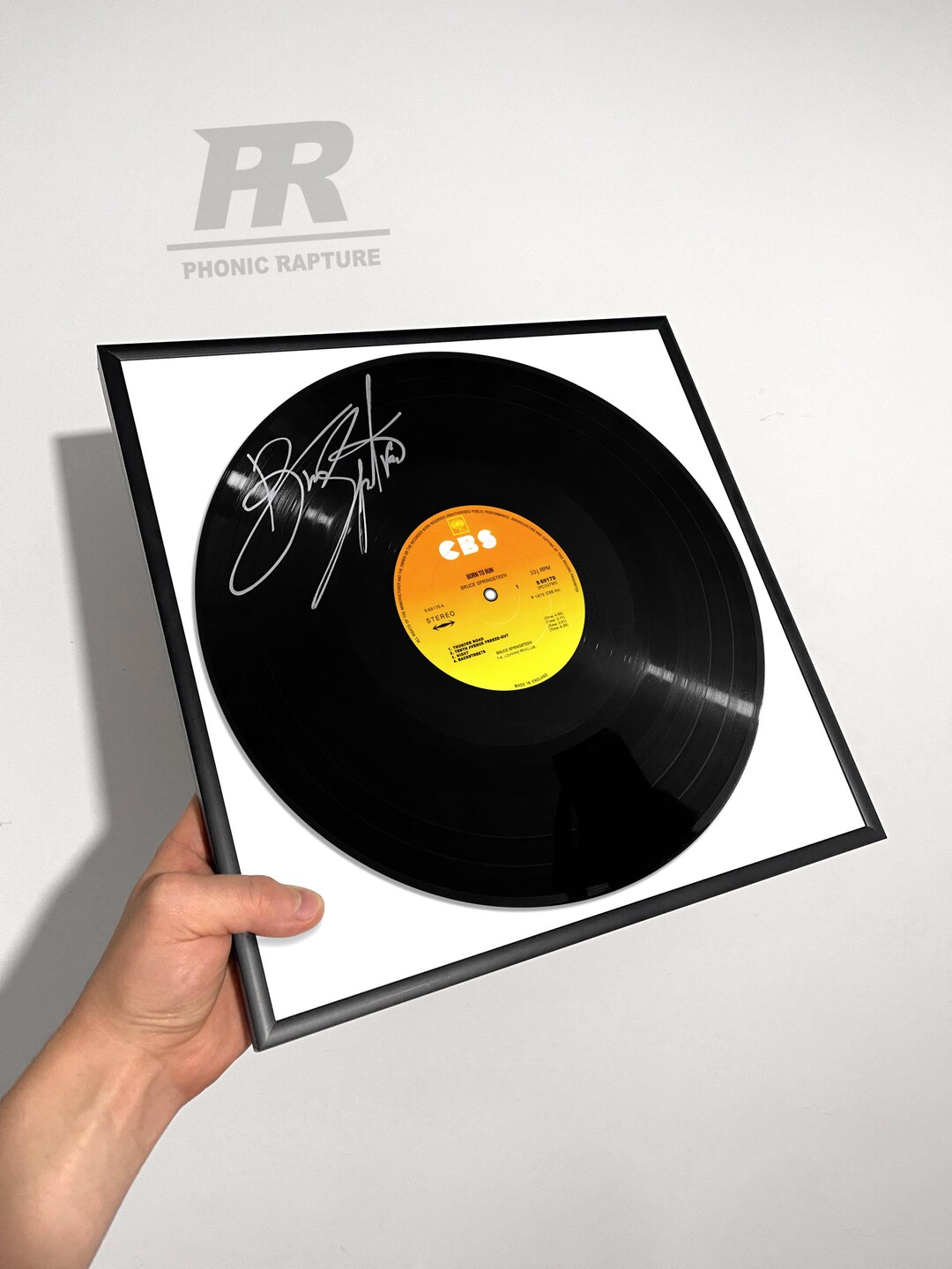 Framed Bruce Springsteen Born to Run LP Record Signed Vinyl 12 ...
