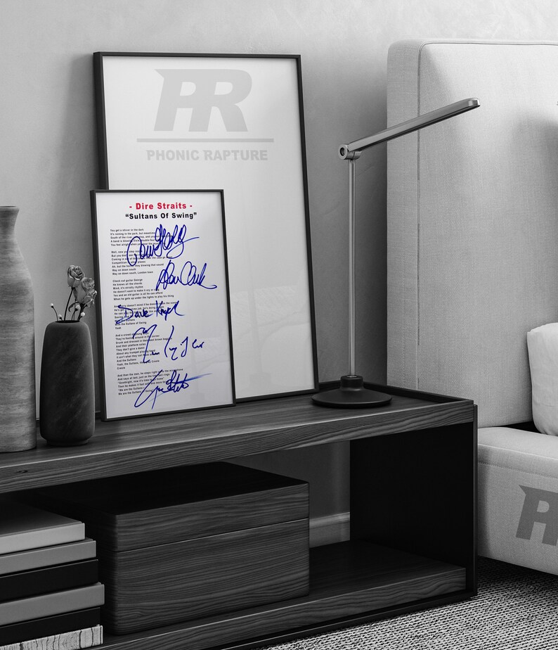 Dire Straits Sultans of Swing Signed A4 Lyric Sheet Autographed A4 ...