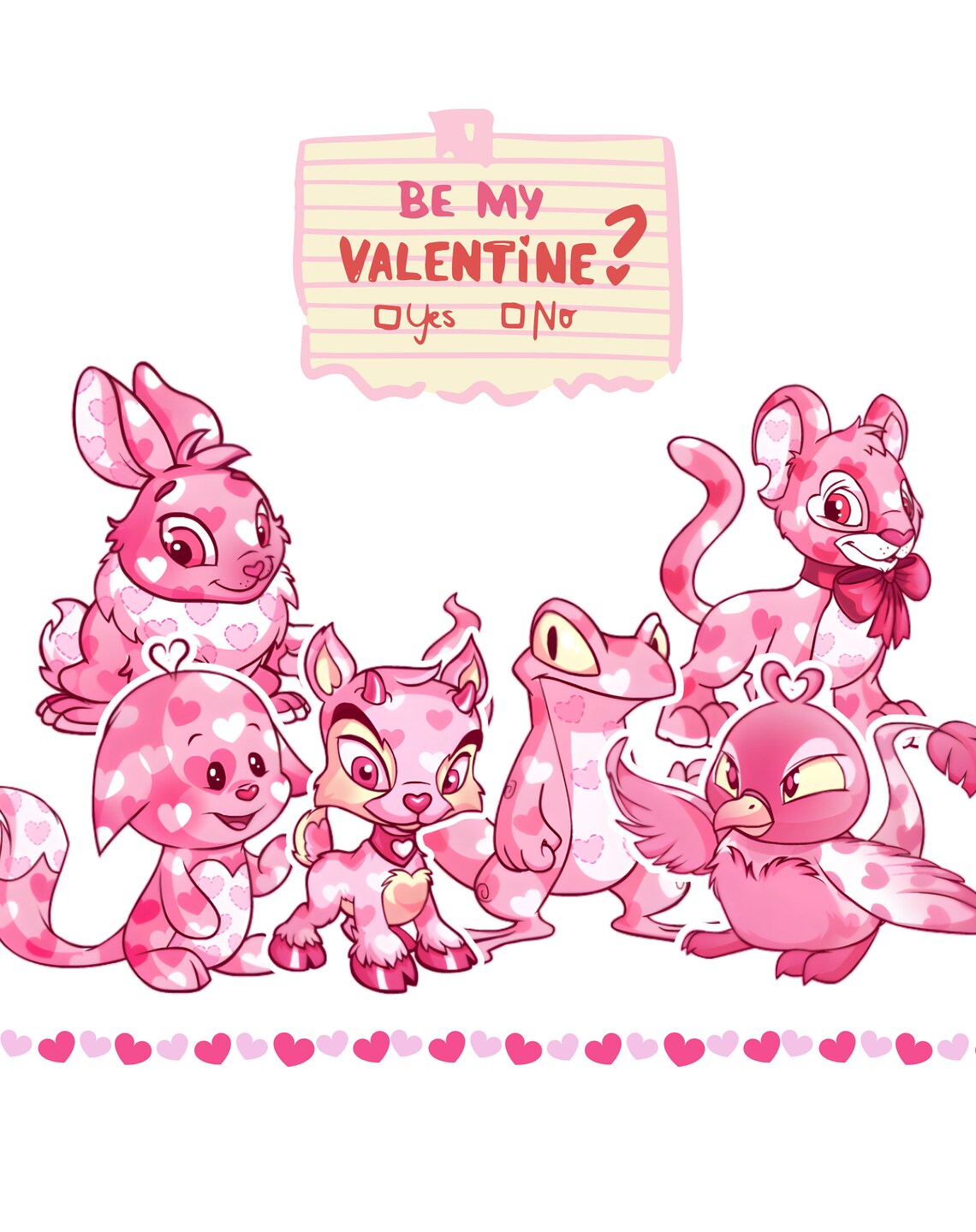 Valentine Aisha Neopets Stickers, 3x3 Neopet Sticker, Valentine Day ...