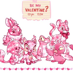 Valentine Aisha Neopets Stickers, 3x3 Neopet Sticker, Valentine Day ...