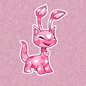 Valentine Aisha Neopets Stickers, 3x3 Neopet Sticker, Valentine Day ...