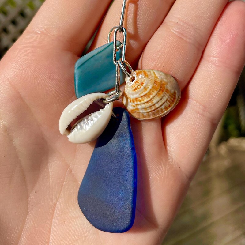 Sea Shell Keychain - Etsy