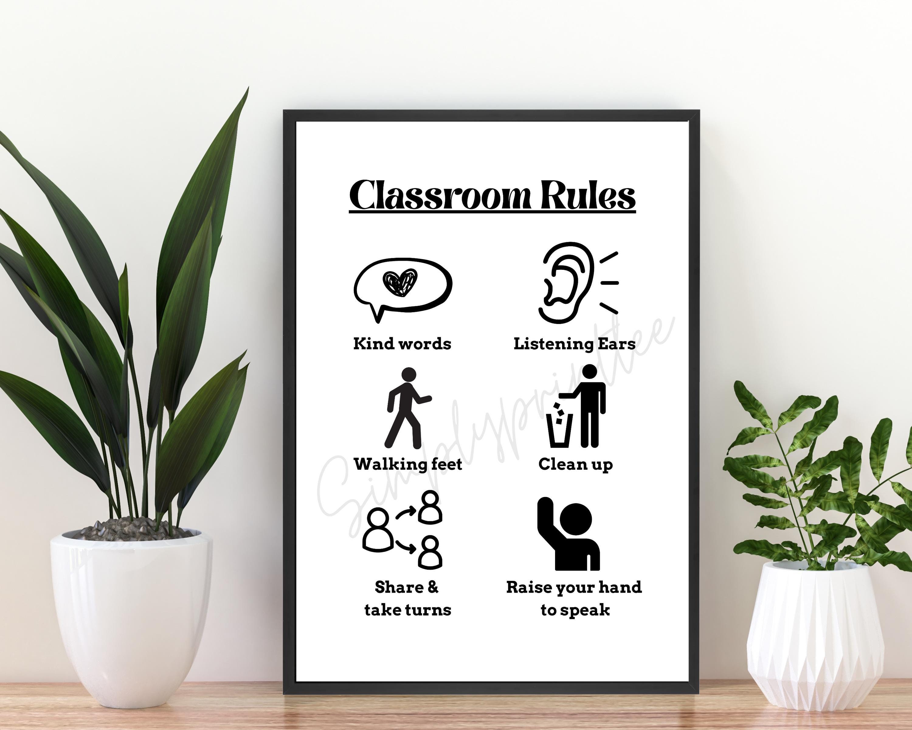 Classroom Rules Poster | Gen Alpha Slang | Funny Modern High School ...