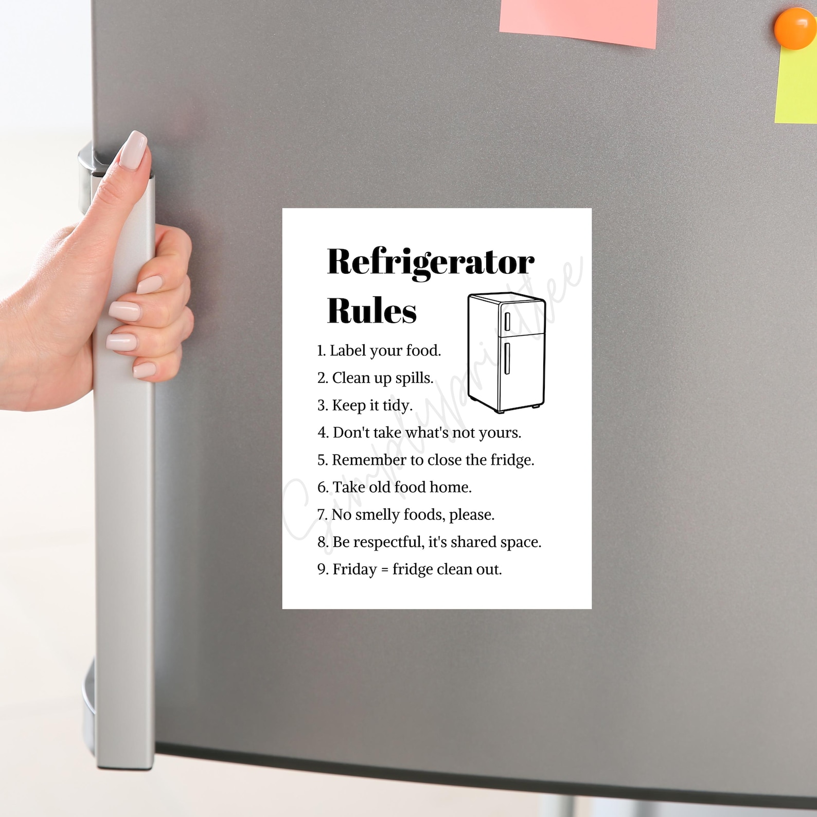 Refrigerator and Microwave Rules Sign: Office Break Room Decor ...
