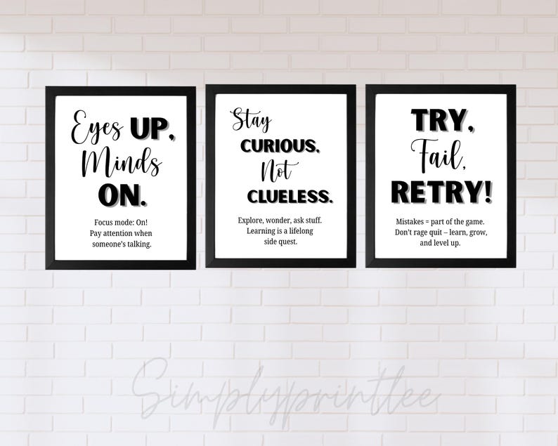 Gen Alpha Classroom Rules Poster Set | Middle School Slang - Etsy