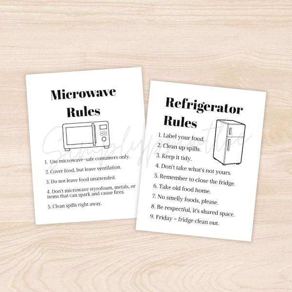 Keep the Fridge Clean Signs - Etsy