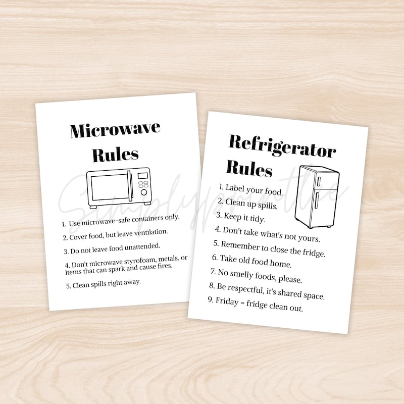 Keep Microwave Clean Signs - Etsy