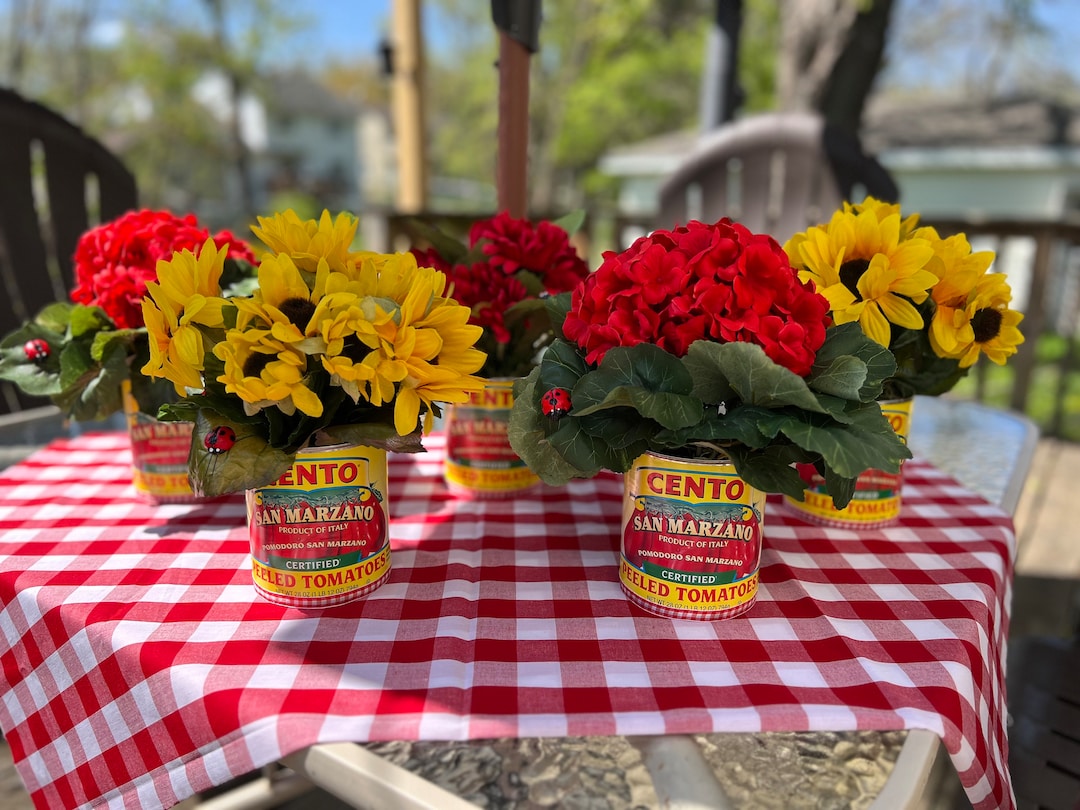 Tomato Can Floral Arrangement - Etsy