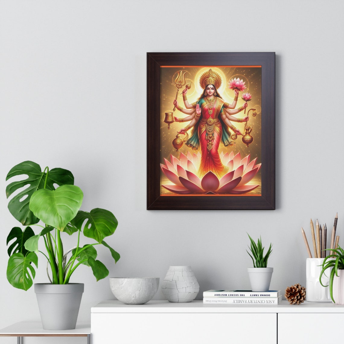 Goddess Maha Lakshmi Photo Frame, Laxmi God, Mahalakshmi, Framed Photo ...