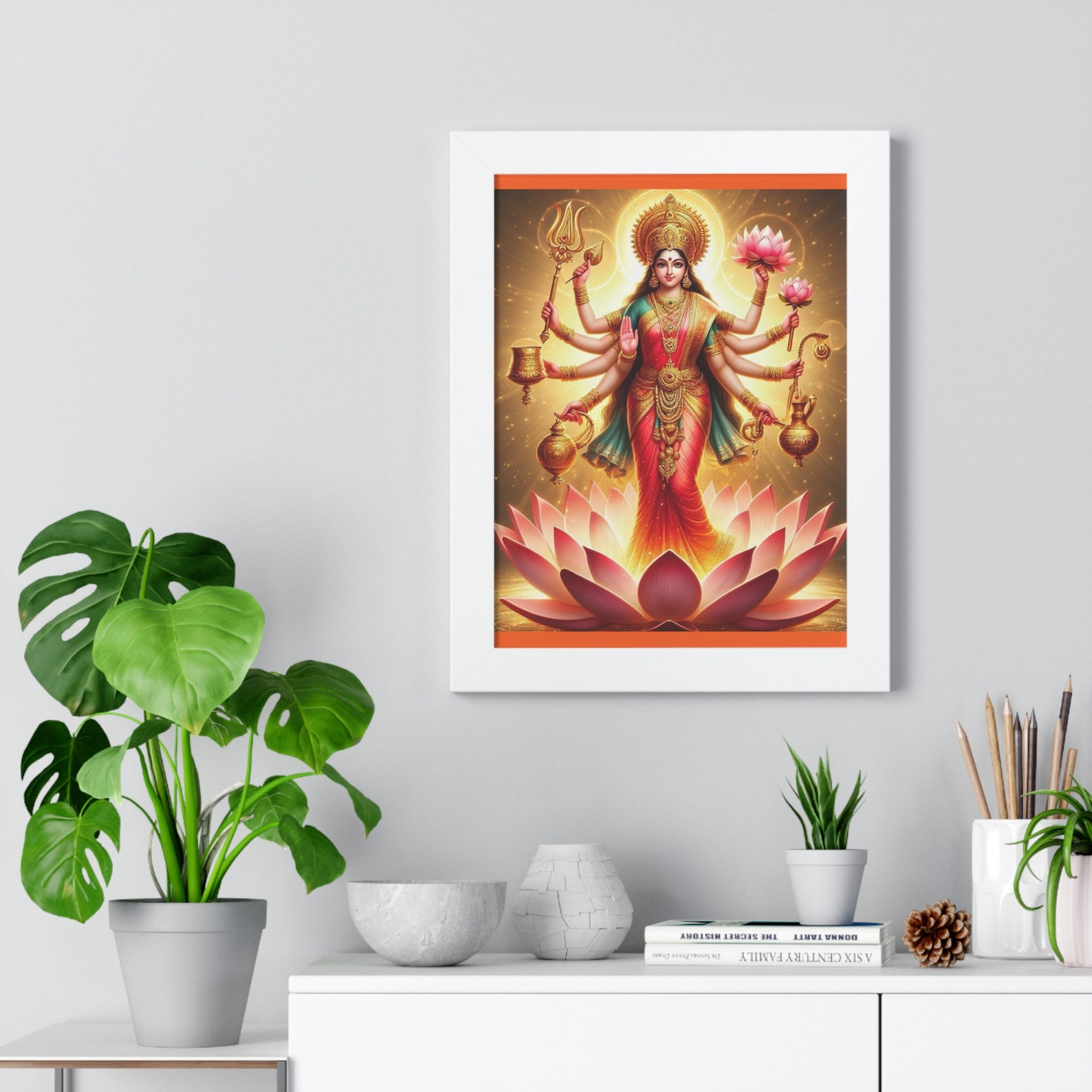 Goddess Maha Lakshmi Photo Frame, Laxmi God, Mahalakshmi, Framed Photo ...