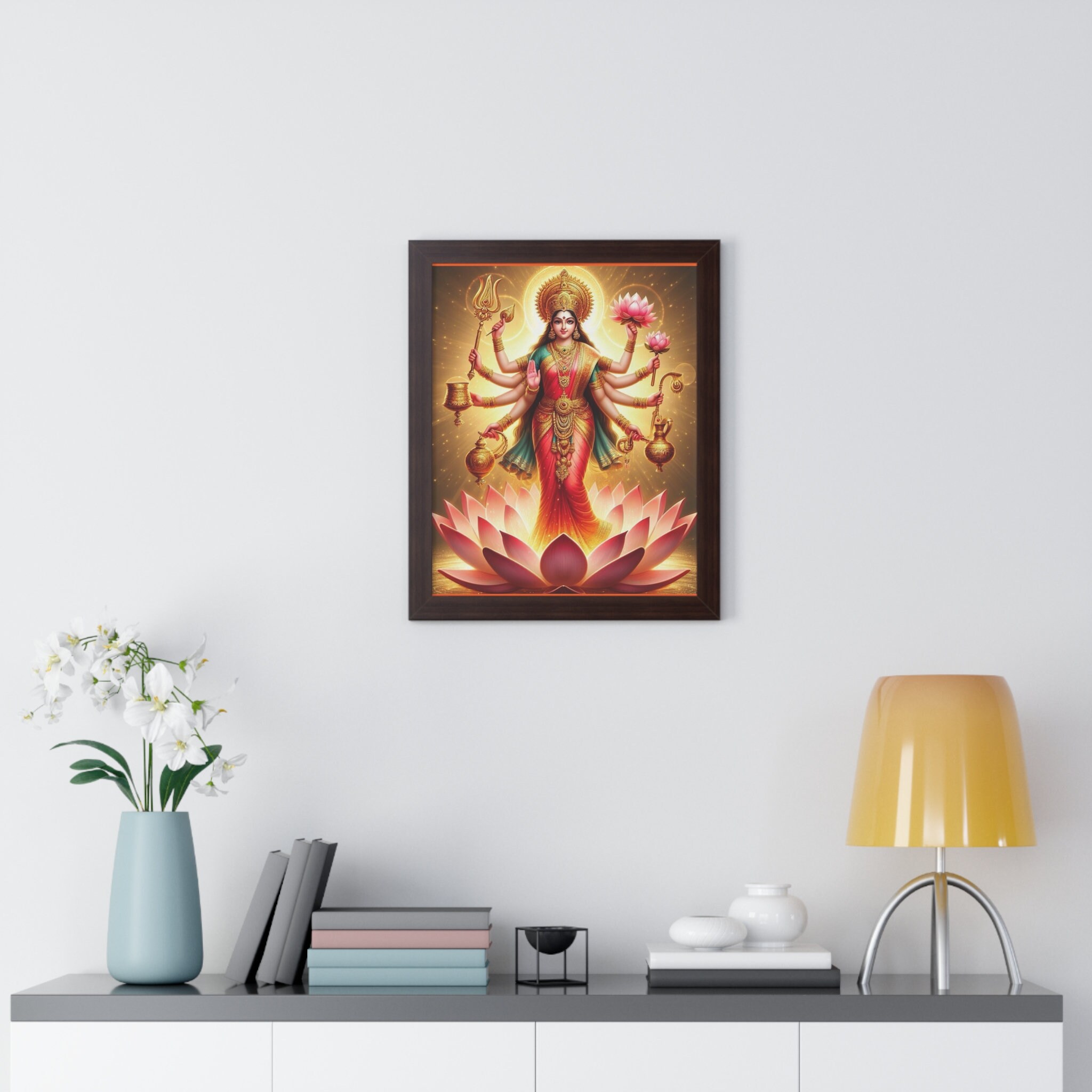 Goddess Maha Lakshmi Photo Frame, Laxmi God, Mahalakshmi, Framed Photo ...