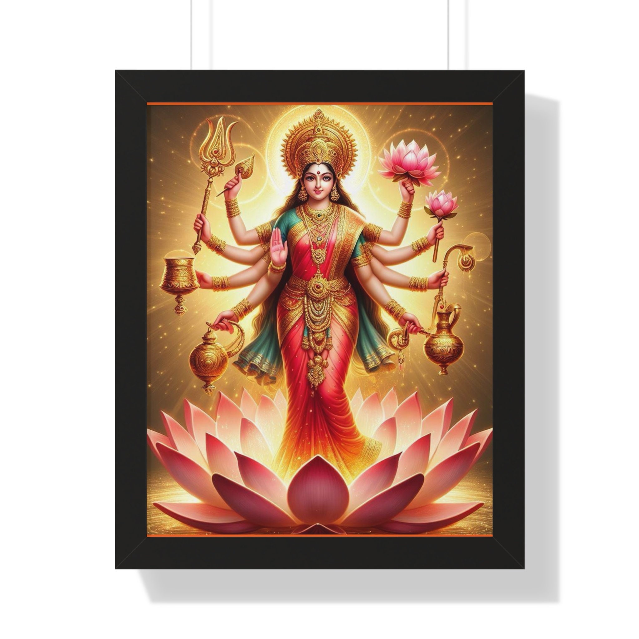 Goddess Maha Lakshmi Photo Frame, Laxmi God, Mahalakshmi, Framed Photo ...