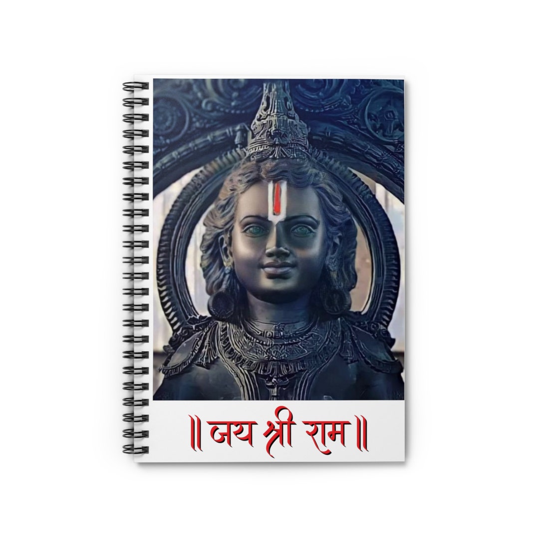 Ram Lalla, Ayodhya Shree Ram, Jai Shree Ram Spiral Notebook - Ruled ...
