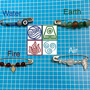 This Pin Four Elements From of the Avatar the the Last Airbender - Etsy