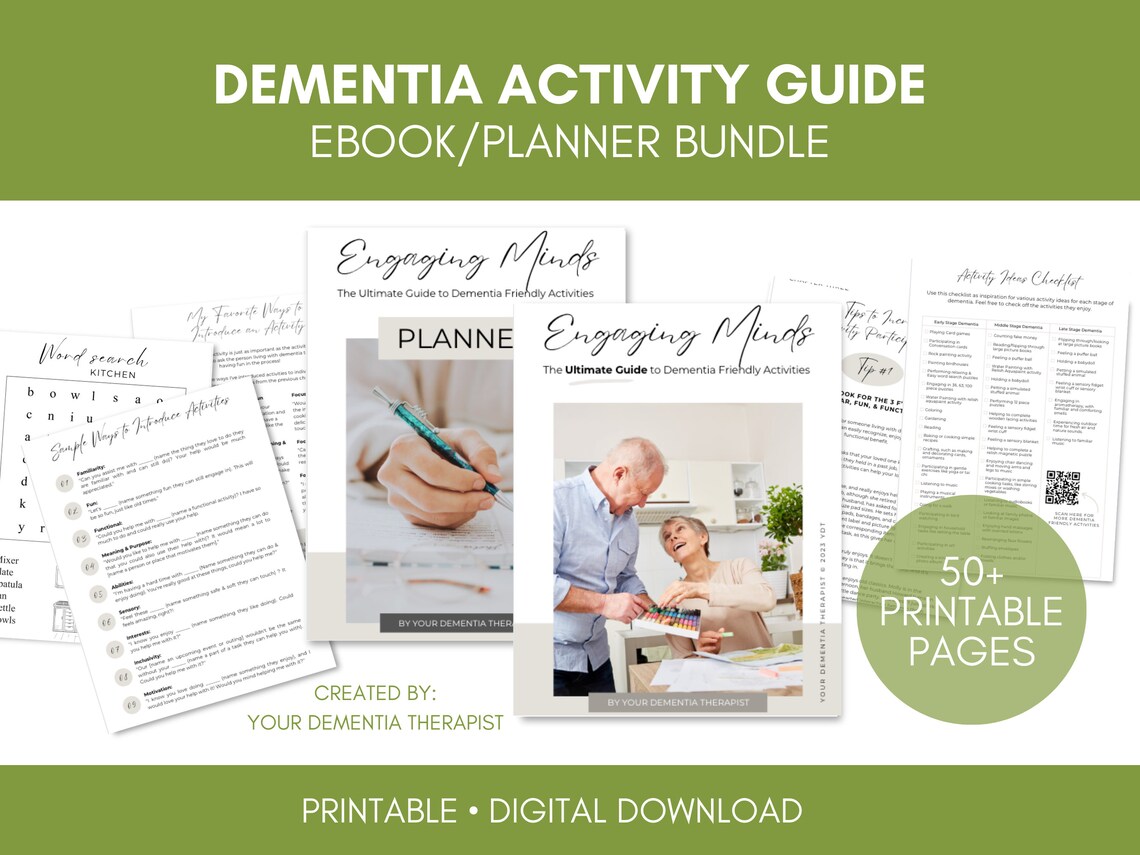 Dementia Activity Guide: Ebook & Planner Bundle (digital Download) - Etsy