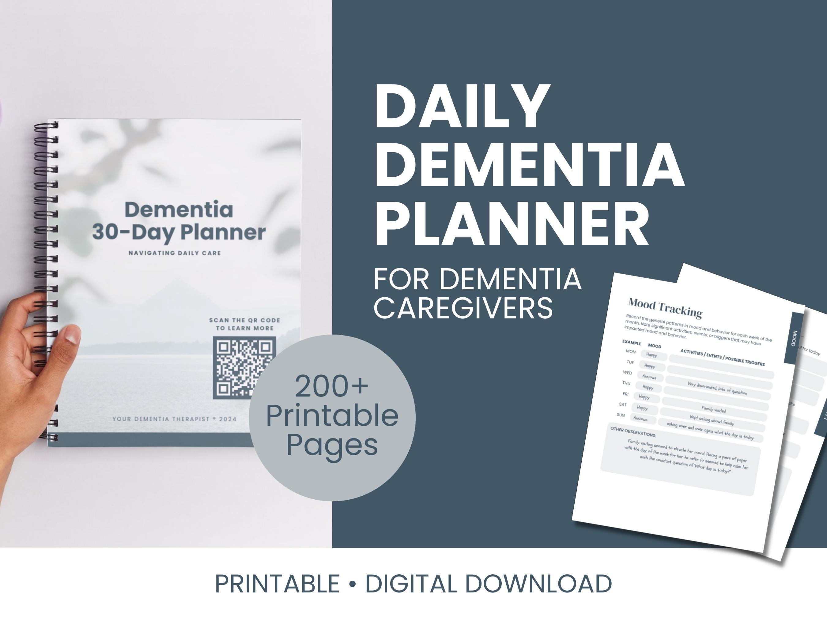 Dementia Daily Planner – Printable Caregiver Tool for Dementia and ...