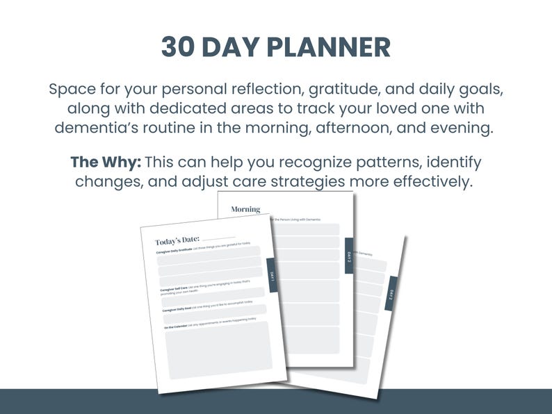 Dementia Daily Planner – Printable Caregiver Tool for Dementia and ...