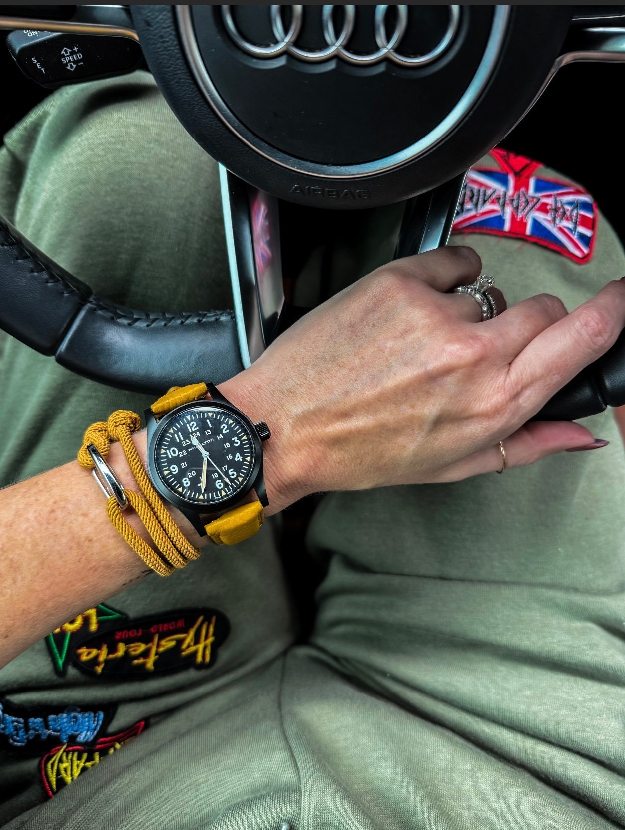 Mr Clippy Mustard Yellow Milan Rope Stainless Steel Carabiner ...