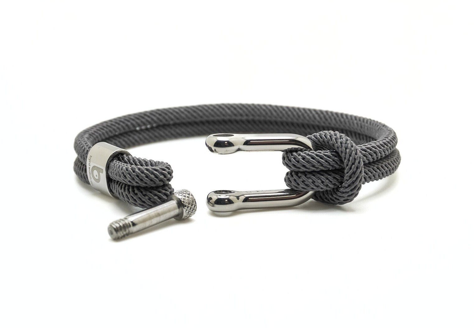 Shackle Bracelet, Mens Rope Bracelet, D-ring Bracelet, Steel Anchor ...