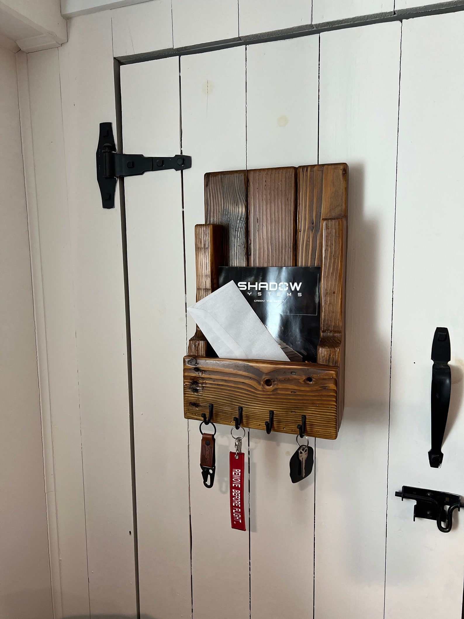 Rustic Mail and Keys Organizer - Etsy