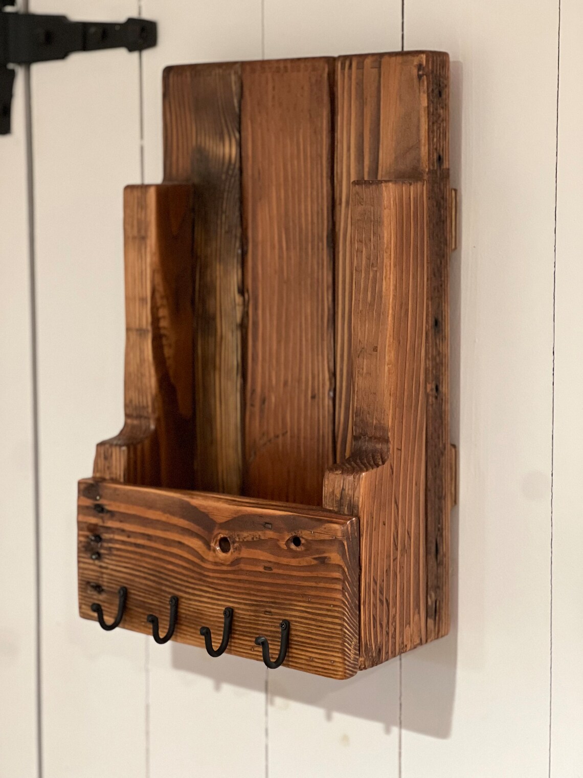 Rustic Mail and Keys Organizer - Etsy