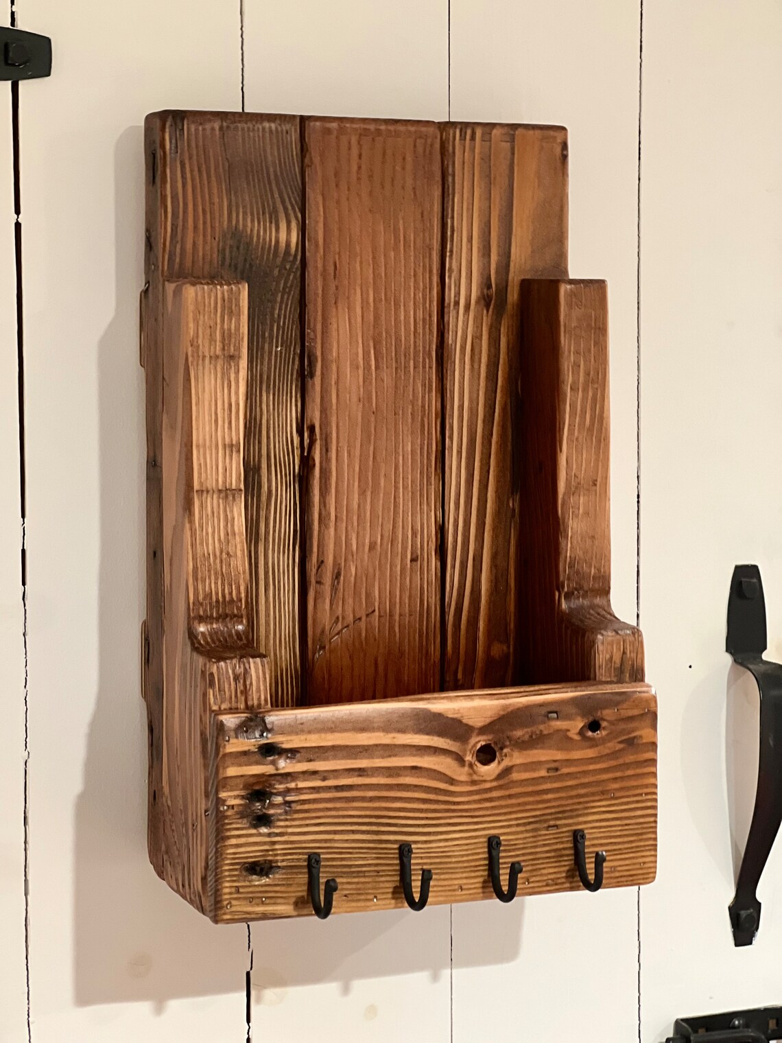 Rustic Mail and Keys Organizer - Etsy