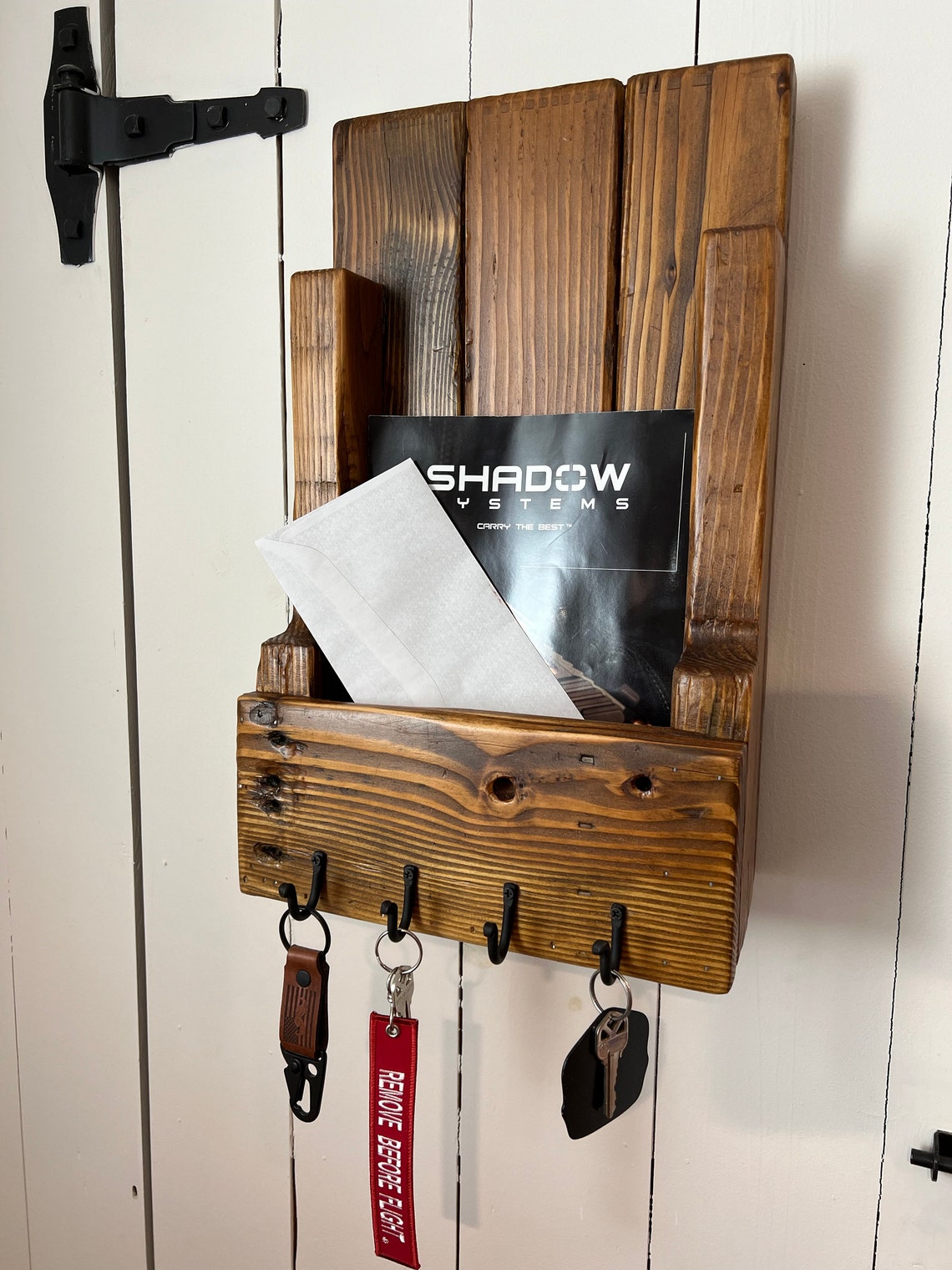 Rustic Mail and Keys Organizer - Etsy