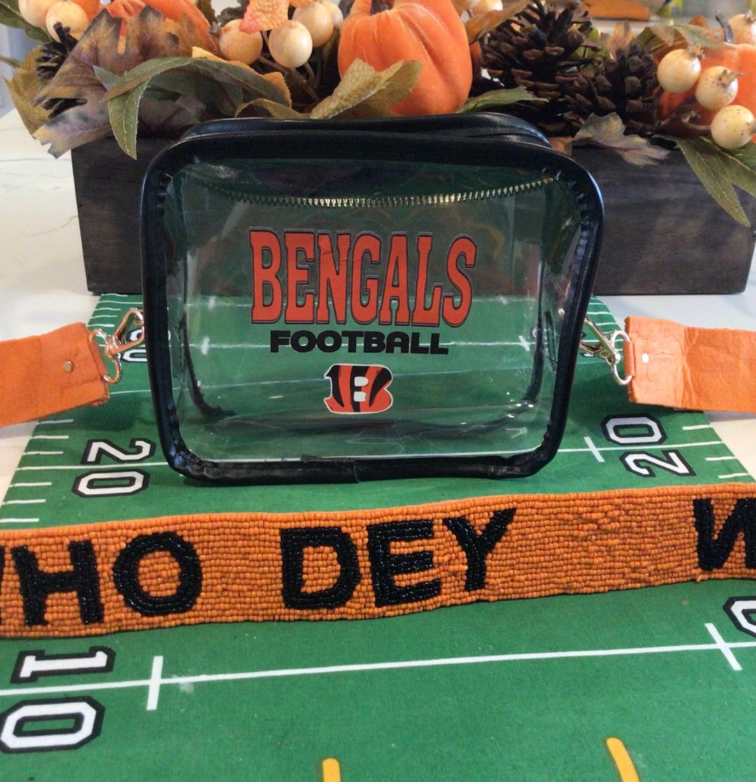 Bengals Bag Who Dey Bag Stadium Bag NFL Bengals Bag Bengals Bling Clear ...