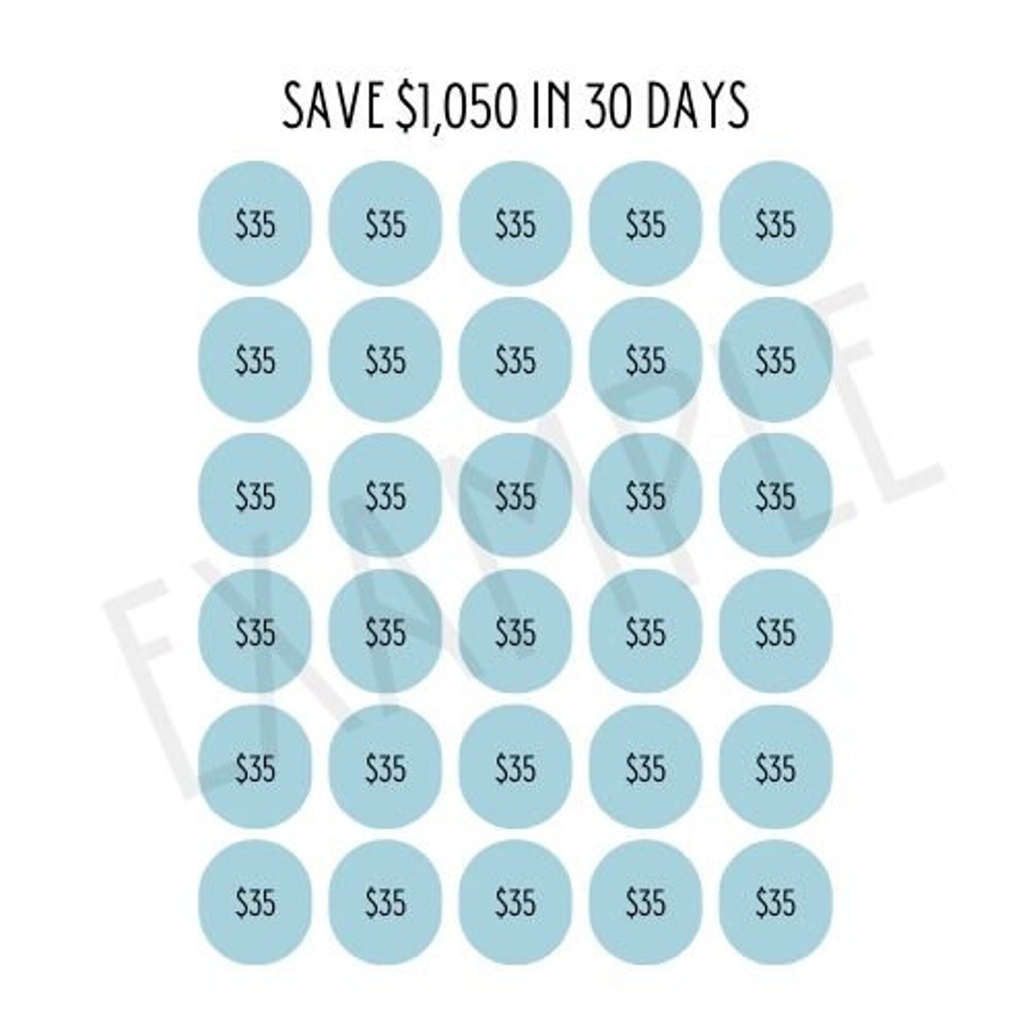 30-day Savings Plan | Financial Goal Tracker |printable Savings ...