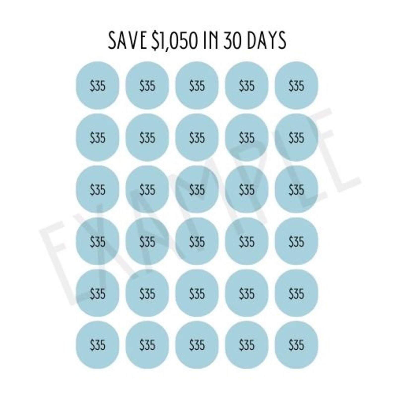 30-day Savings Plan | Financial Goal Tracker |printable Savings ...