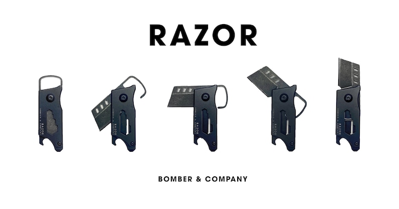 Razor Box Cutter Pocket Knife - 440 Carbon Stainless Steel Keychain ...