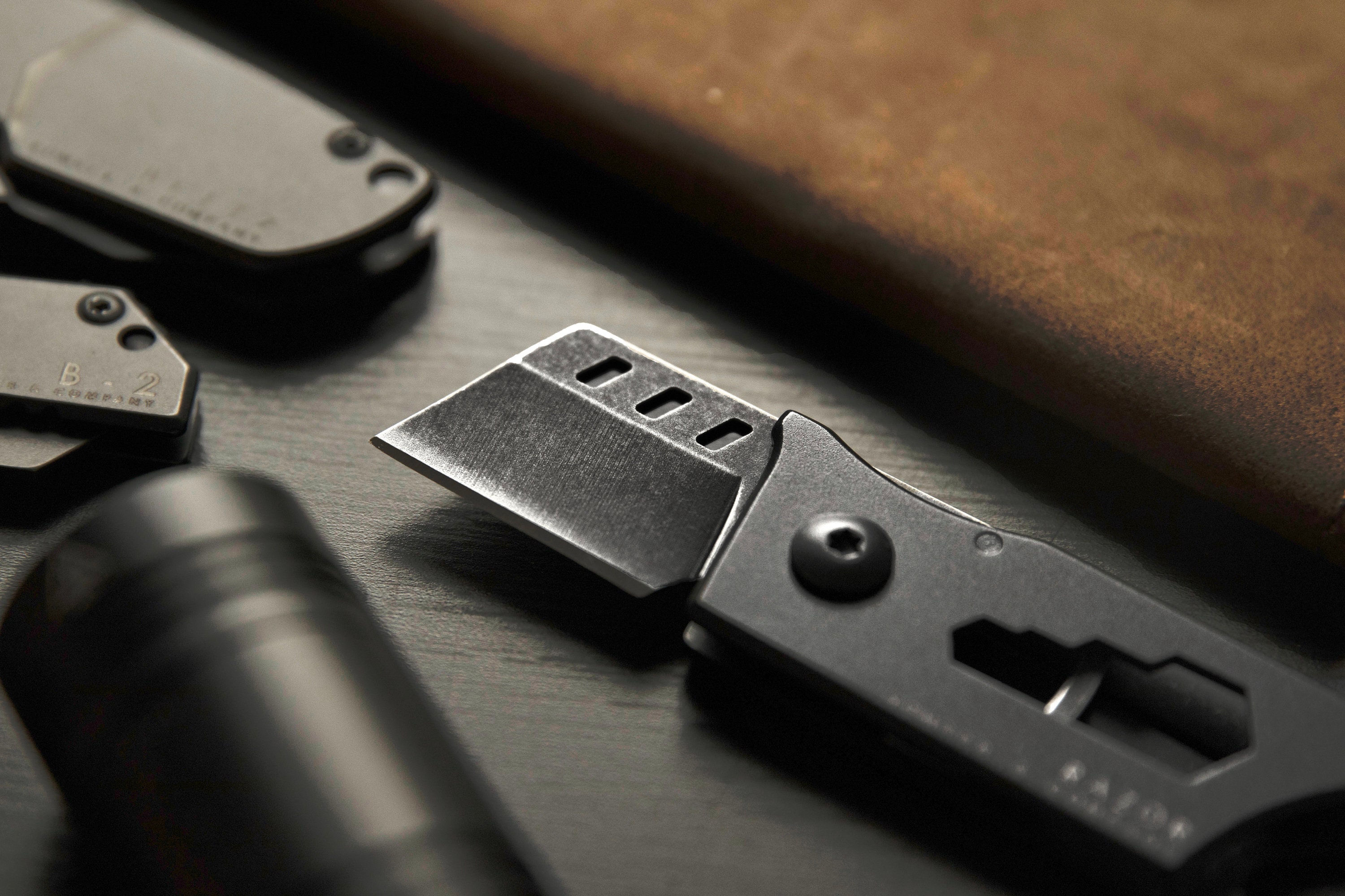 Razor Box Cutter Pocket Knife 440 Carbon Stainless Steel Keychain Multi ...