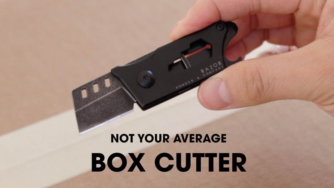 Razor Box Cutter Pocket Knife - 440 Carbon Stainless Steel Keychain ...