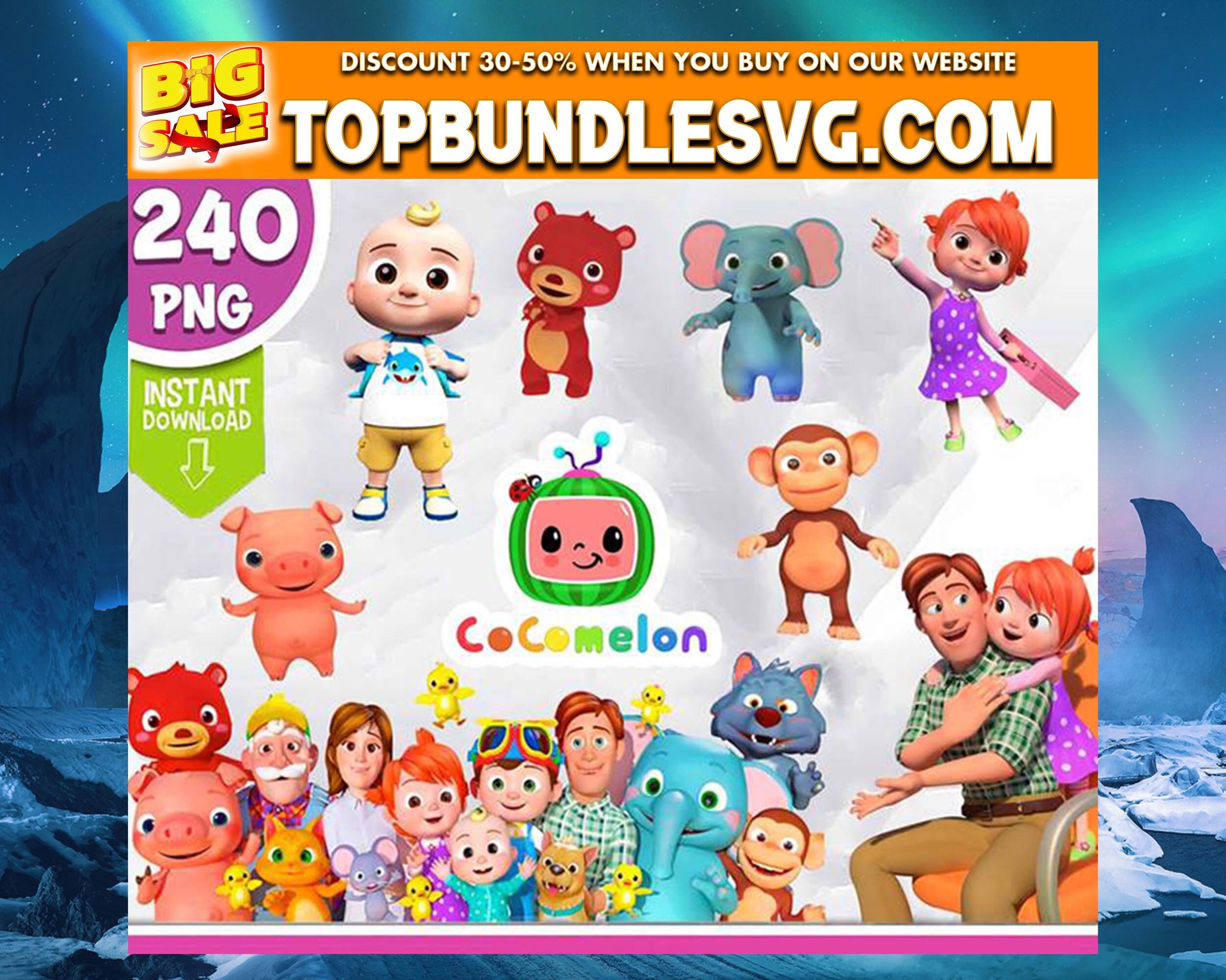 336 Files Cocomelon Bundle Svg Eps Dxf Png, for Cricut, Silhouette ...
