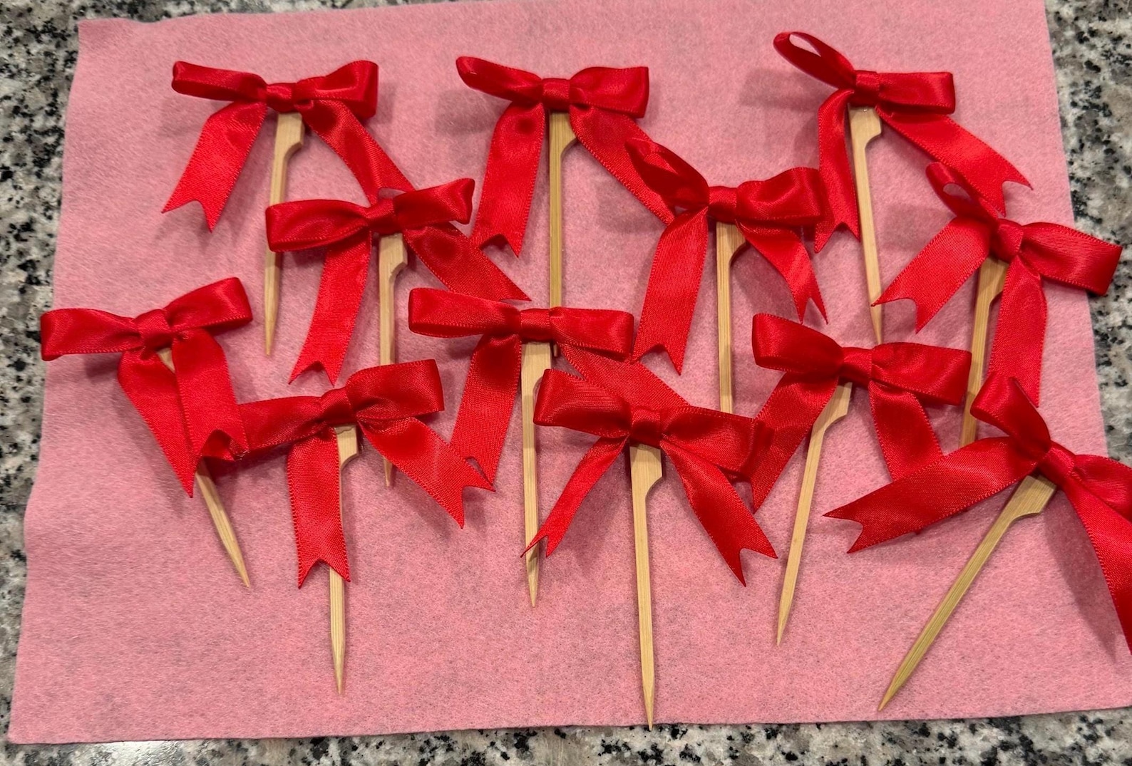Red or Burgundy Bow Cupcake Toppers Christmas Holiday Birthday Bridal ...