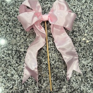 Pink, Cream or Blue Satin Bow Coquette Cake Topper Love Shack She's ...