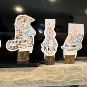 Beatrix Potter Peter Rabbit Flopsy Friends Custom Name or Blank Place ...